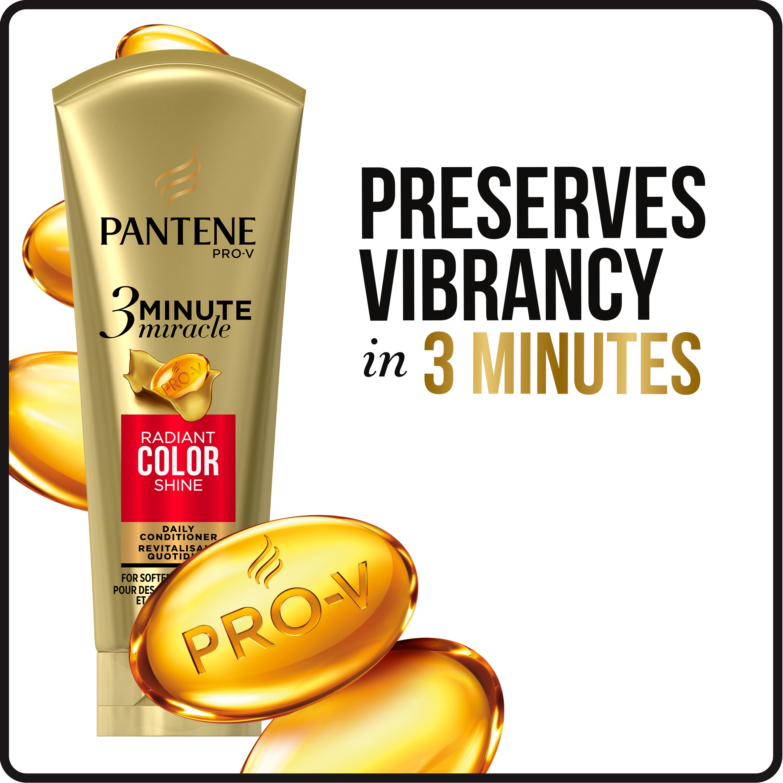 Pantene Pro-v 3 Minute Miracle Radiant Color Deep Conditioner, 6 Fluid Ounce