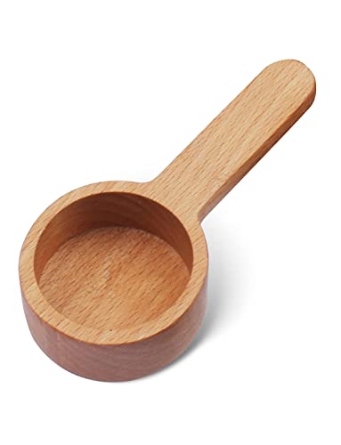 Wooden Coffee Spoon, Coffee Scoop Measuring for Coffee Beans, Whole Beans Ground Beans or Tea, Home Kitchen Tools Utensils (3.8in, beech)