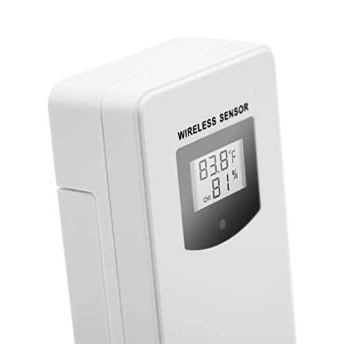 Weather Station Indoor Outdoor Thermometer Wireless Remote Sensor, Home Weather Station Temperature Humidity Monitor