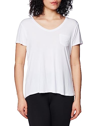 prAna Women's Foundation Short Sleeve V-Neck T-Shirt, White, Small