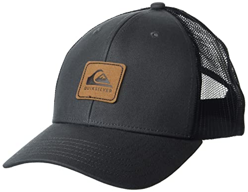 Quiksilver Men's Easy Does It Snap Back Trucker Hat, Charcoal Heather, One Size