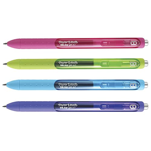 Paper Mate 1956277 InkJoy Gel Pens, Medium Point, Assorted Colors, 4 Count