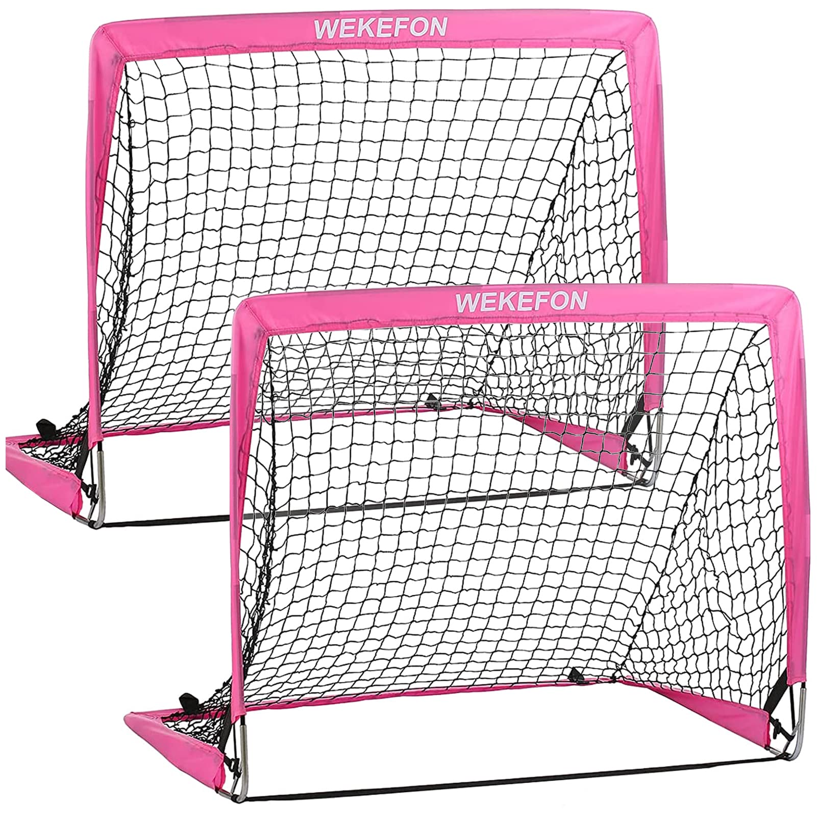 Soccer Goal for Backyard Set of 2 - Size 2.9'x2.4' Portable Pop Up Practice Mini Soccer Goals with Carry Case - Lightweight and Foldable - Ideal for Kids Age 1-8