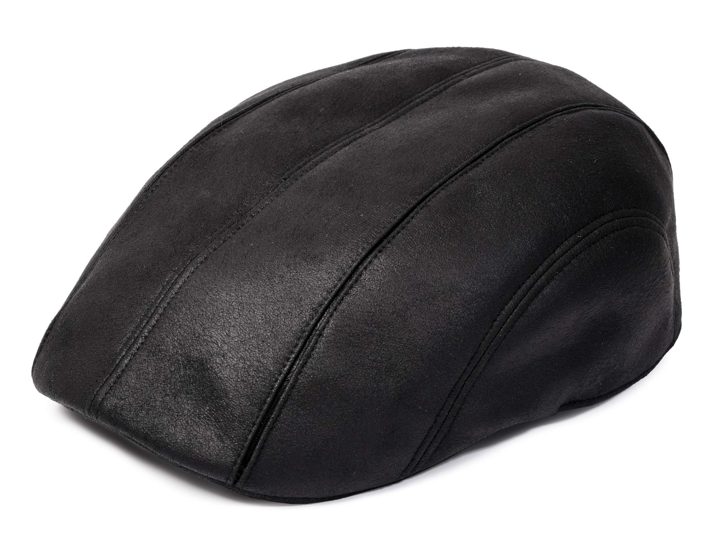 Newsboy Cap for Men, Flat Cap, Ivy Hat, Mens Caps, Gatsby Hat (Black, X-Large)
