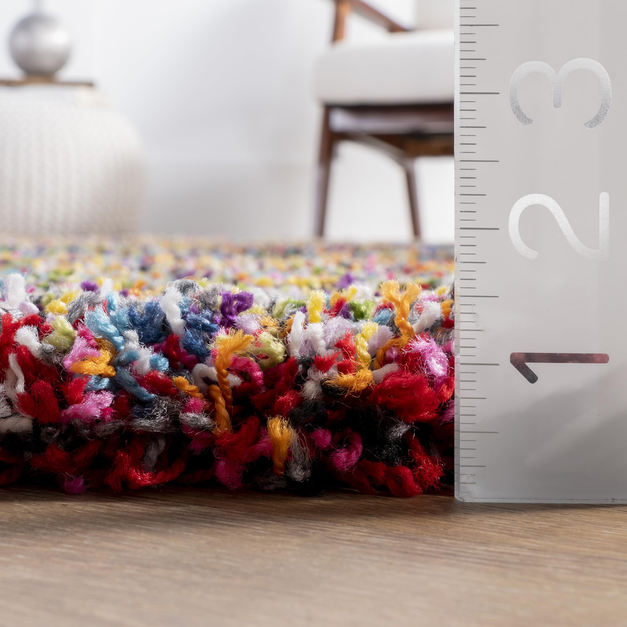 nuLOOM Ardelle Swirl Shaggy Area Rug, 8x10, Multi