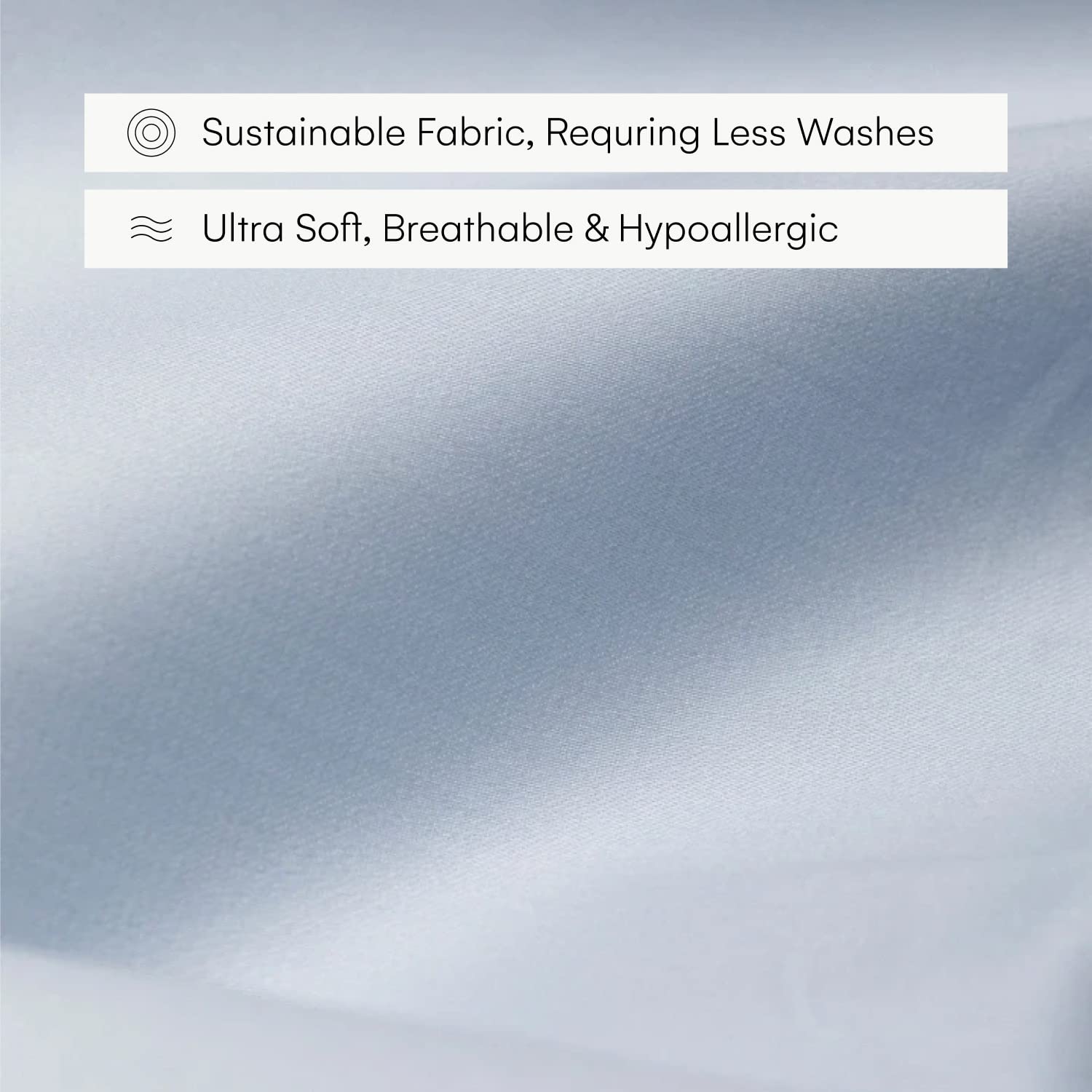 Silvon Silver Infused Bed Sheets Set | Woven with Pure Silver and Premium Breathable Supima Cotton | Acne-Fighting, Cooling & Silk-Soft (Queen, Sky/Blue)