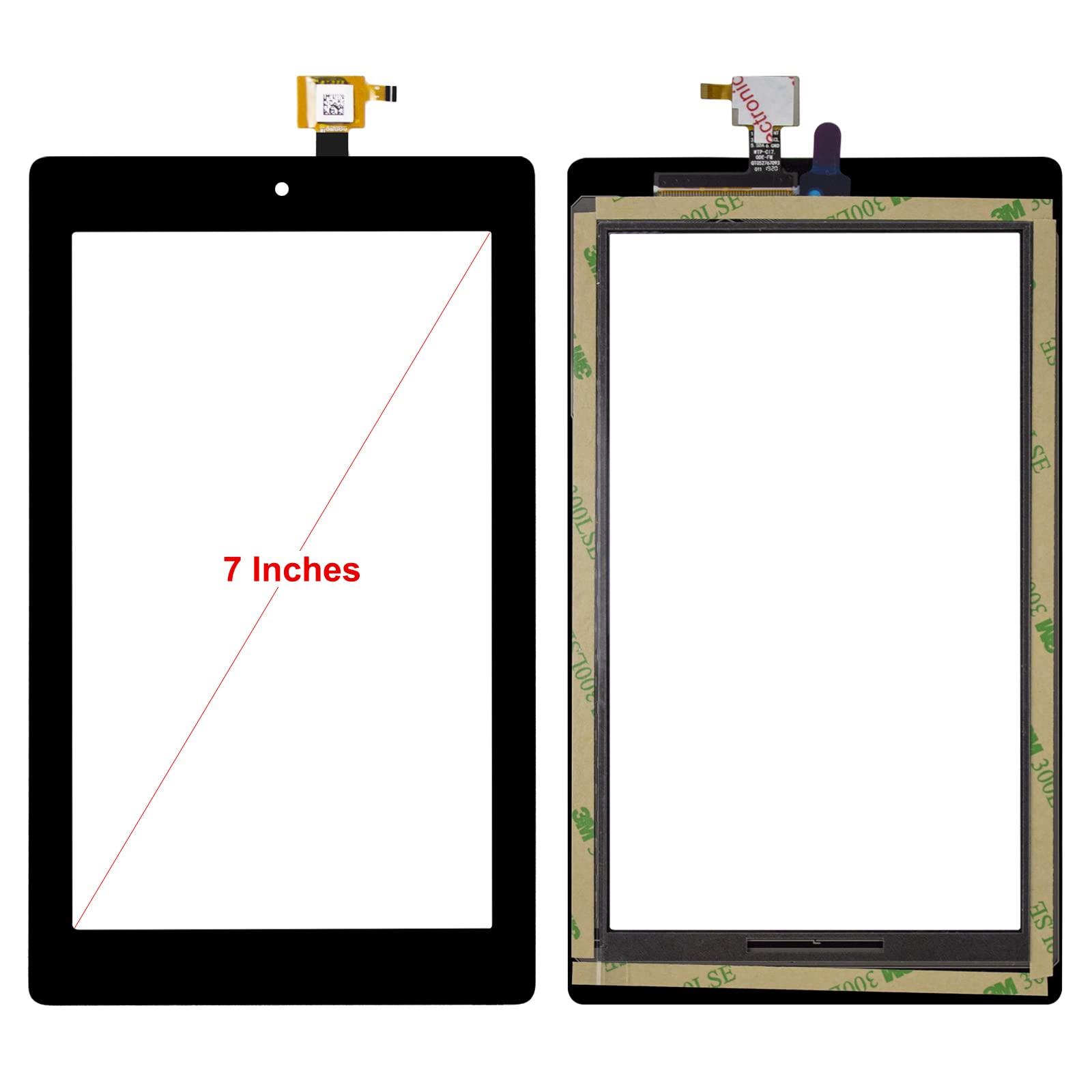 Upgraded Touch Screen Digitizer Replacement for Amazon Kindle Fire 7 9th Gen 2019 M8S26G with Tempered Glass Film and Professional Tool Kit