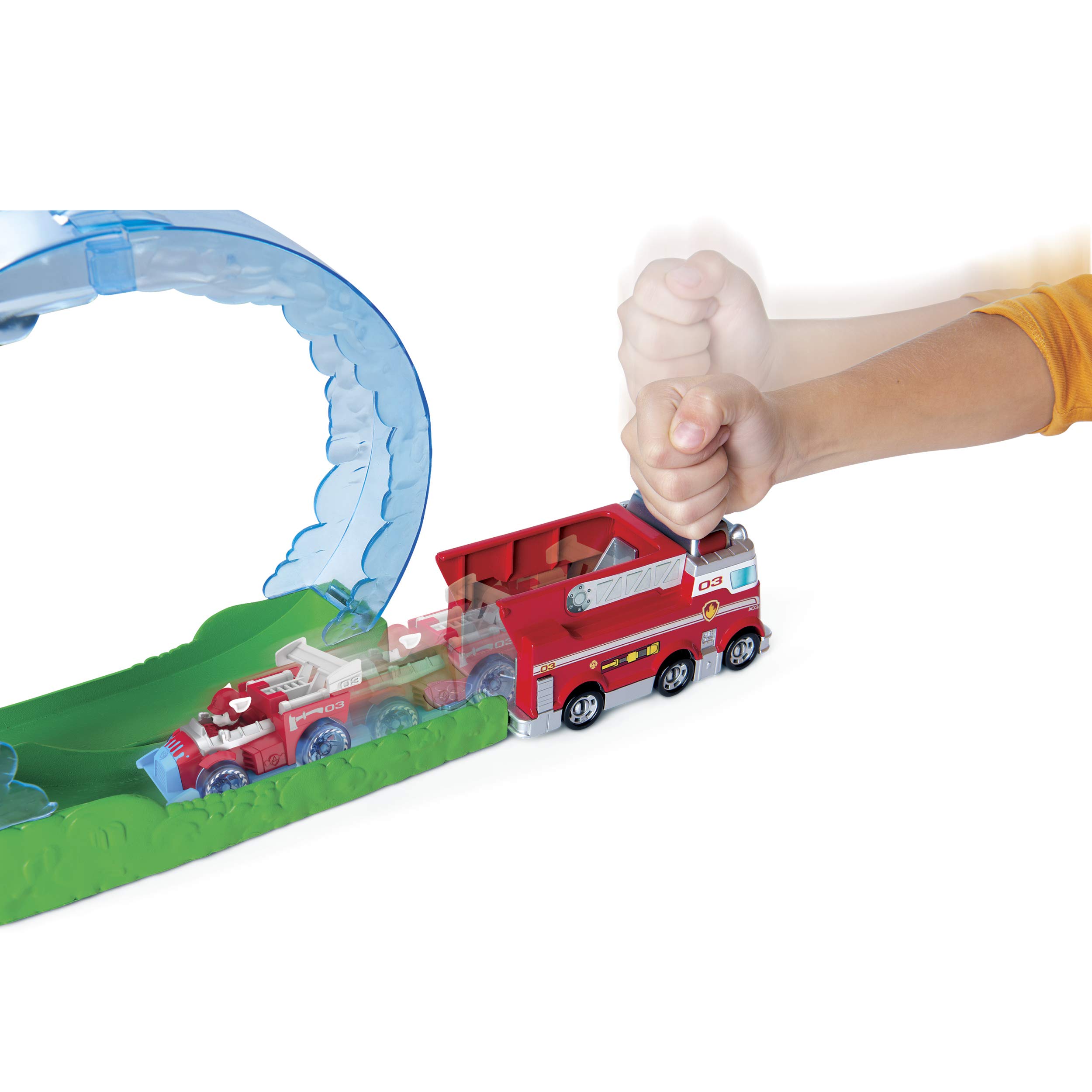 Paw Patrol, True Metal Ultimate Fire Rescue Track Set with Exclusive Marshall Die-Cast Vehicle, 1:55 Scale