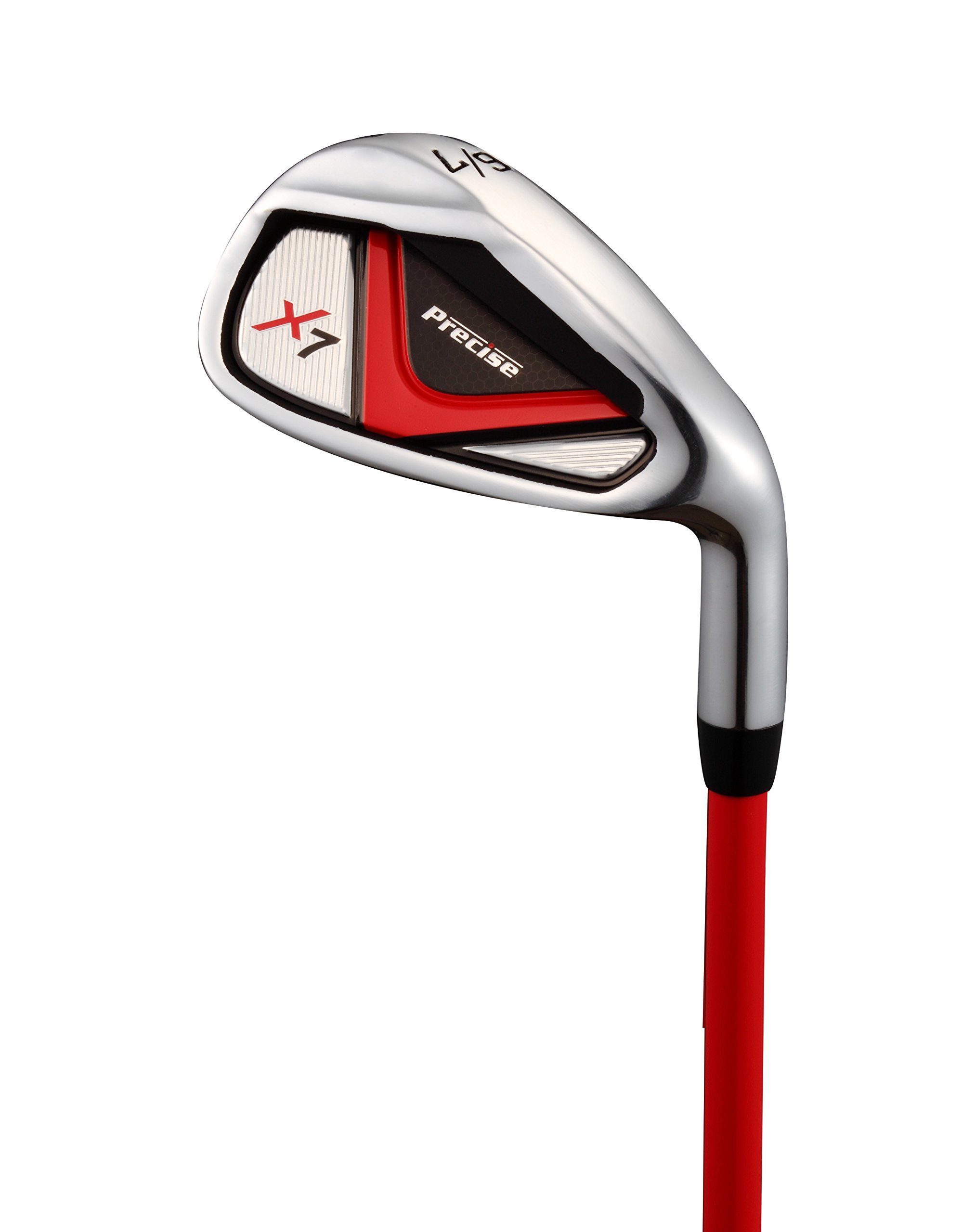 Precise X7 Junior Complete Golf Club Set for Children Kids - 3 Age Groups Boys & Girls - Right Hand & Left Hand! (Red Ages 6-8, Left Hand)