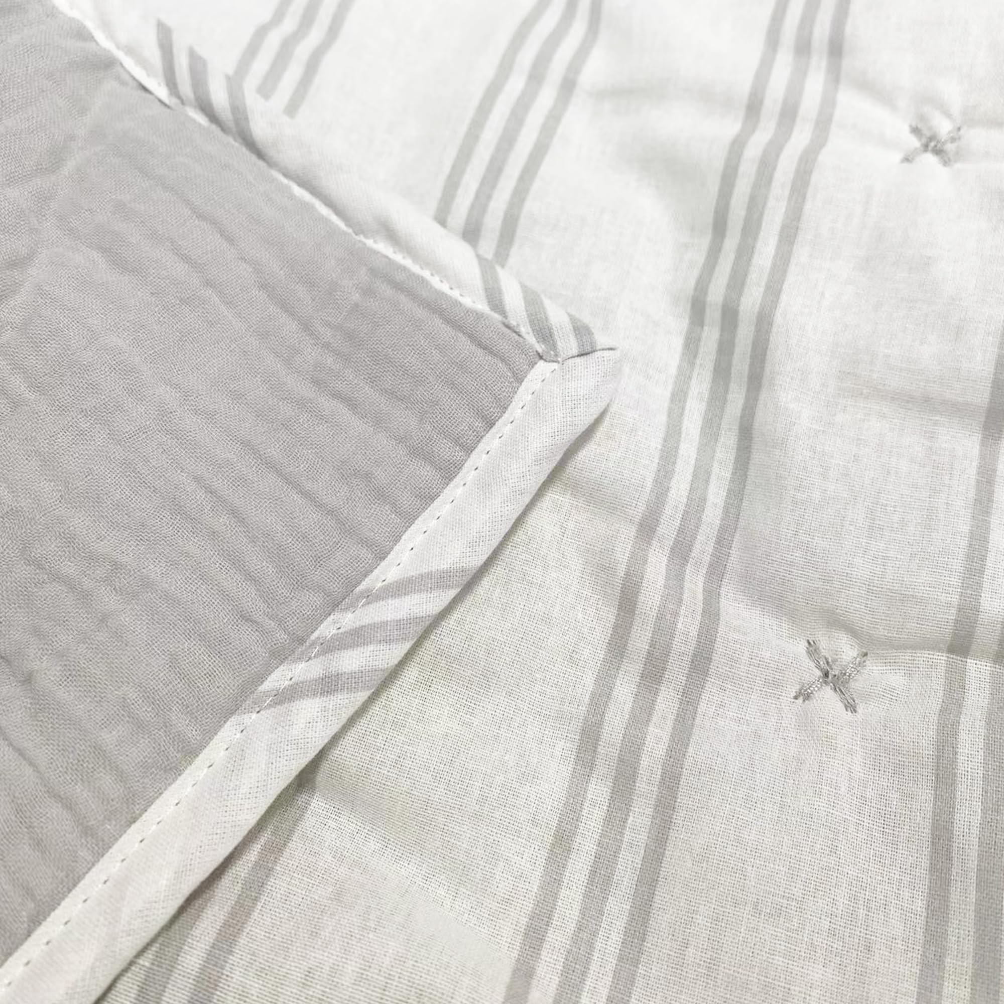 SHALALA NEW YORK Cotton Quilt Set King Size,Reversible Ultra Soft King Quilt Bedding Set,Breathable Lightweight X-Stitching Quilt with 2 Quilted Pillow Shams for All Season(Navy Blue)