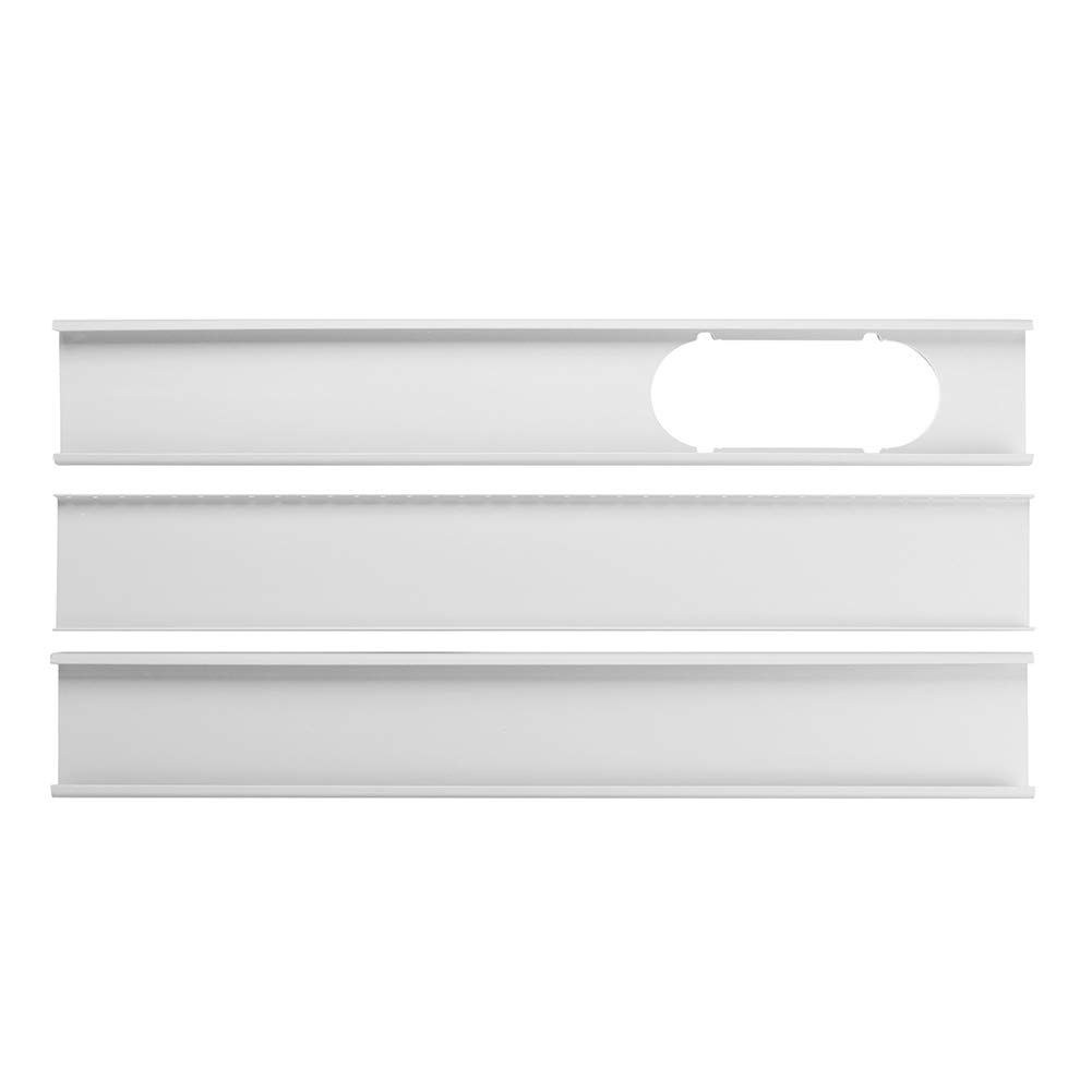 Portable AC Window Kit for Vertical Window, Air Conditioner Window Slide Kit Plate Adjustable Length MAX 190cm AC Vent Kit Fit for Exhaust Hose with 5.1 or 5.9 Diameter (3# 3pcs Slide Kit Plate MAX