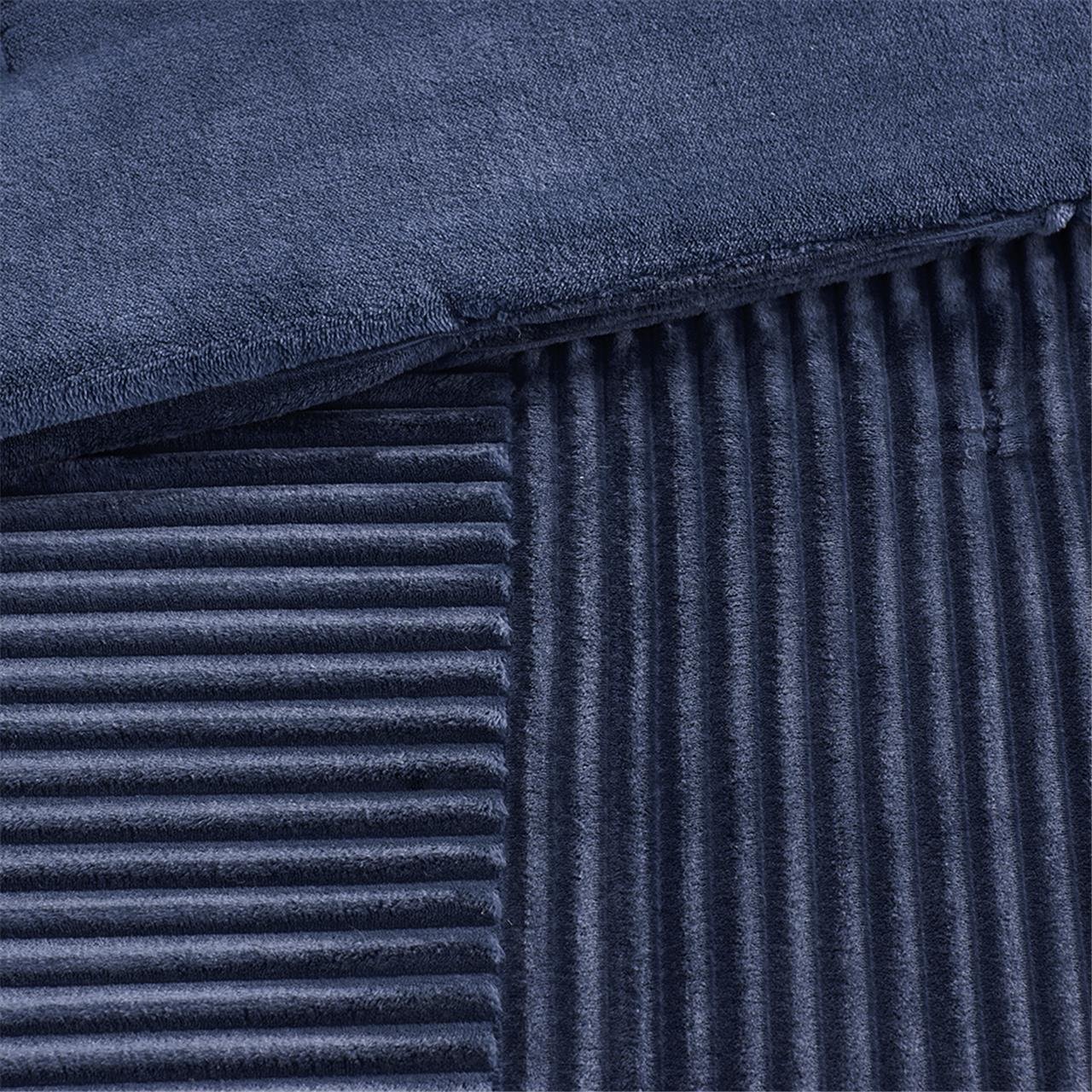 Premier Comfort Parker Corduroy Ultra Soft Luxury Premium Plush Comforter Mini Bedding Set, Twin, Navy
