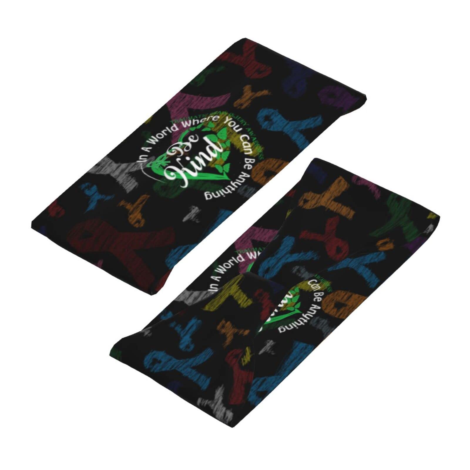 ZSIXJNB Traumatic Brain Injury Awareness Headwrap In A World Where You Can Be Anything Be Kind Mens Headbands Cancer Warrior Gift