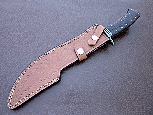 Poshland RG-57 Handmade Demascus Steel 15 Inches Bowie Knife - Beutifull Jute Micarta Handle with Demascus Guard & Bolster