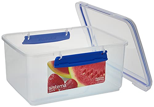 Sistema 1830 Klip It Collection Rectangle Food Storage Container, 101 Ounce & 1850 Klip It Collection Rectangle Food Storage Container, 169 Ounce/21 Cup