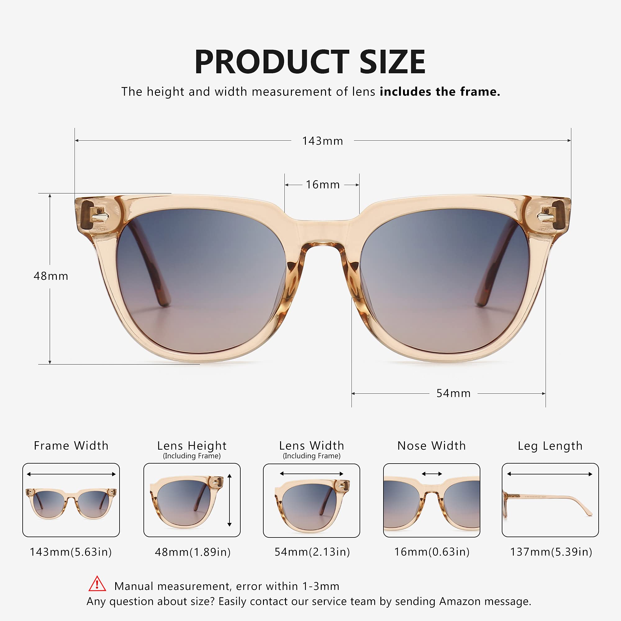 SUNGAIT Classic Retro Polarized Sunglasses for Women Trendy Sun Glasses UV400 100% Protection