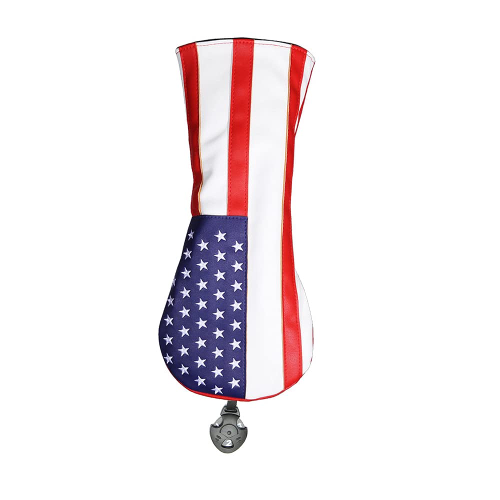 USA Golf Head Covers for Driver & Fairway Woods - Premium Leather Headcovers, Designed to Fit All Woods and Drivers (Fairway Cover)