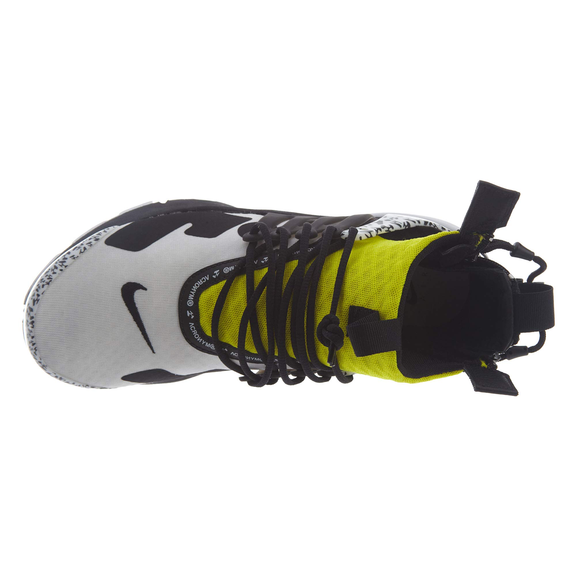Nike Men's Air Presto Mid/Acronym Acronym Dynamic Yellow, White/Black/Dynamic Yellow, 9