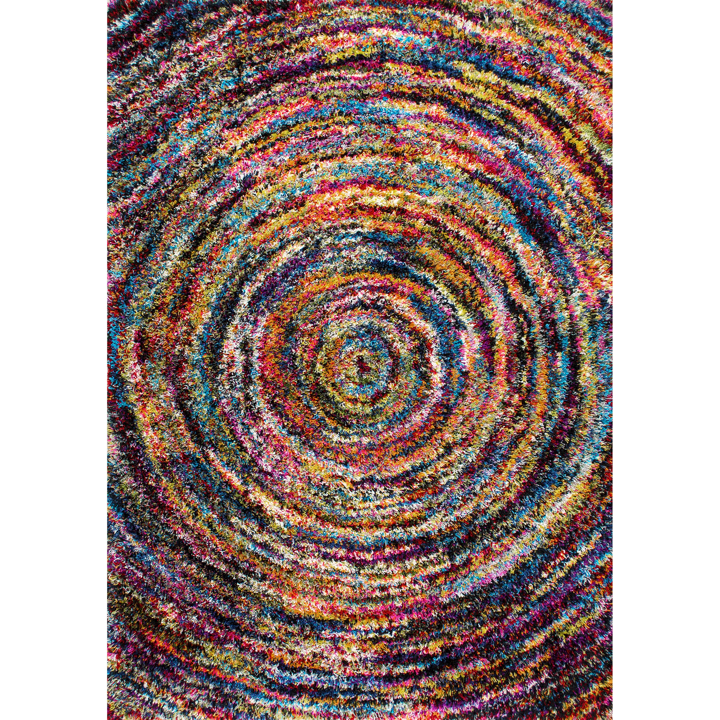 nuLOOM Ardelle Swirl Shaggy Area Rug, 8x10, Multi