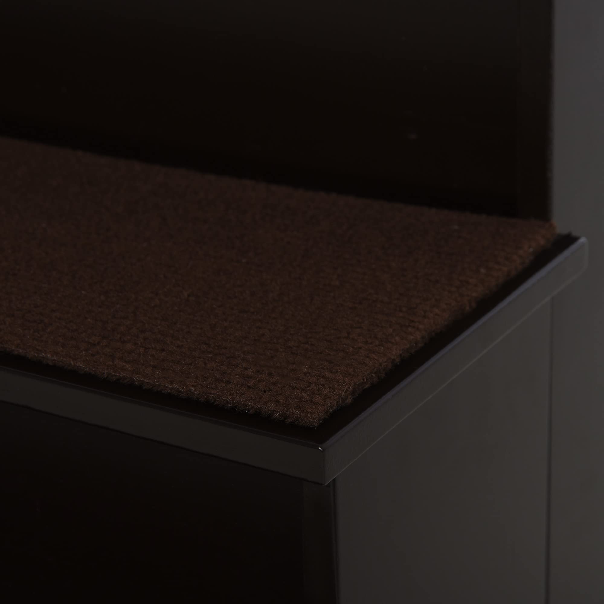 PawHut Pet Stairs, Small Pet Steps with Cushioned Removable Covering for Dogs and Cats Up to 22 Lbs., Brown