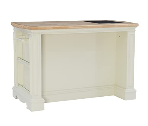 Powell White Kitchen Island, Multicolor