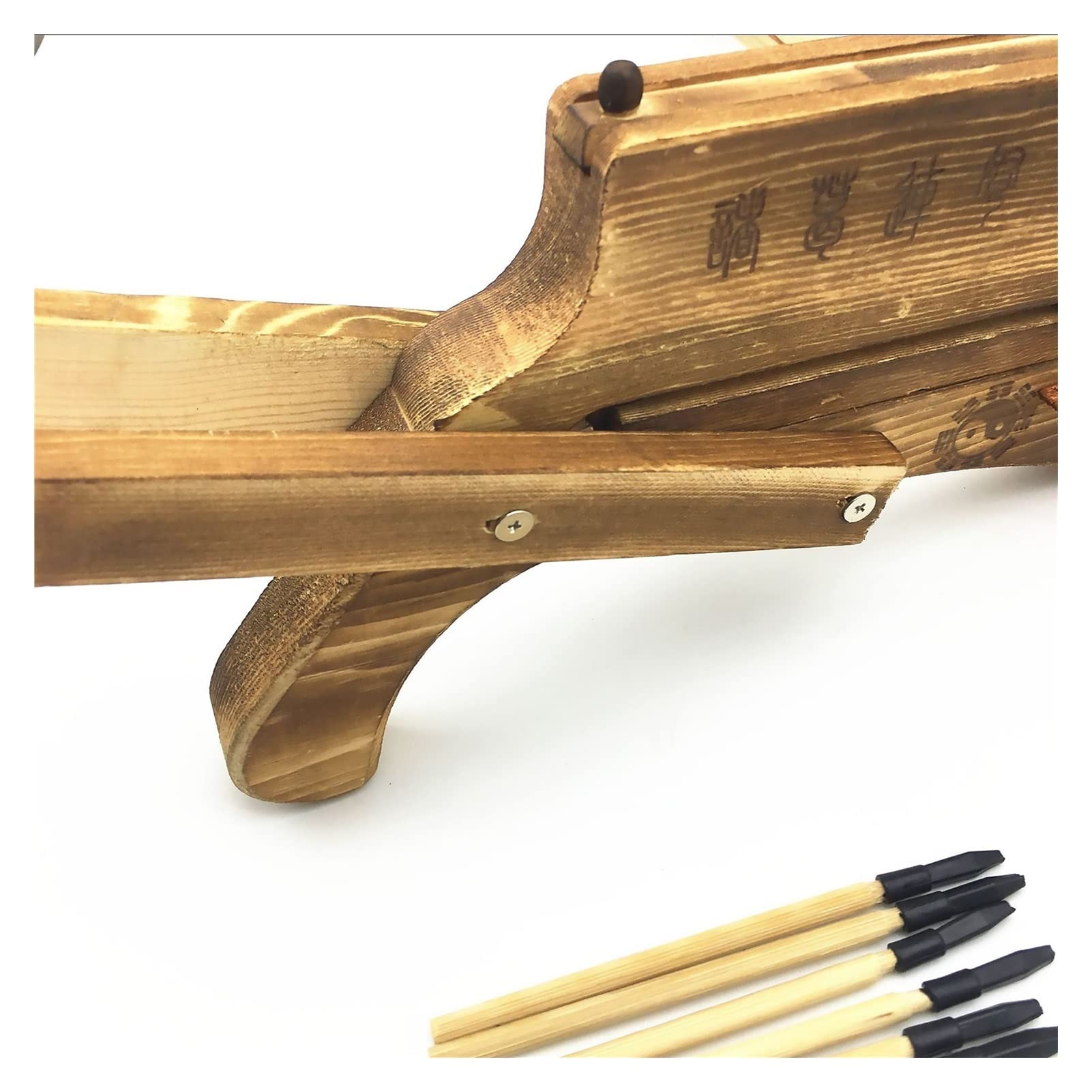 WEGONAUP Wooden Crossbow Shooting Toy Outdoor Shooting Multiple Arrow Repeating Soft Rubber Non - Lethal Arrow