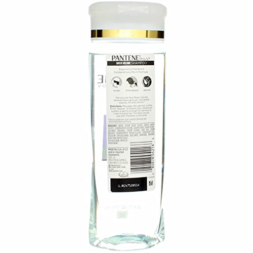 Pantene Pro-V Sheer Volume Thick, Full Body Shampoo 12.6 oz (Pack of 2)