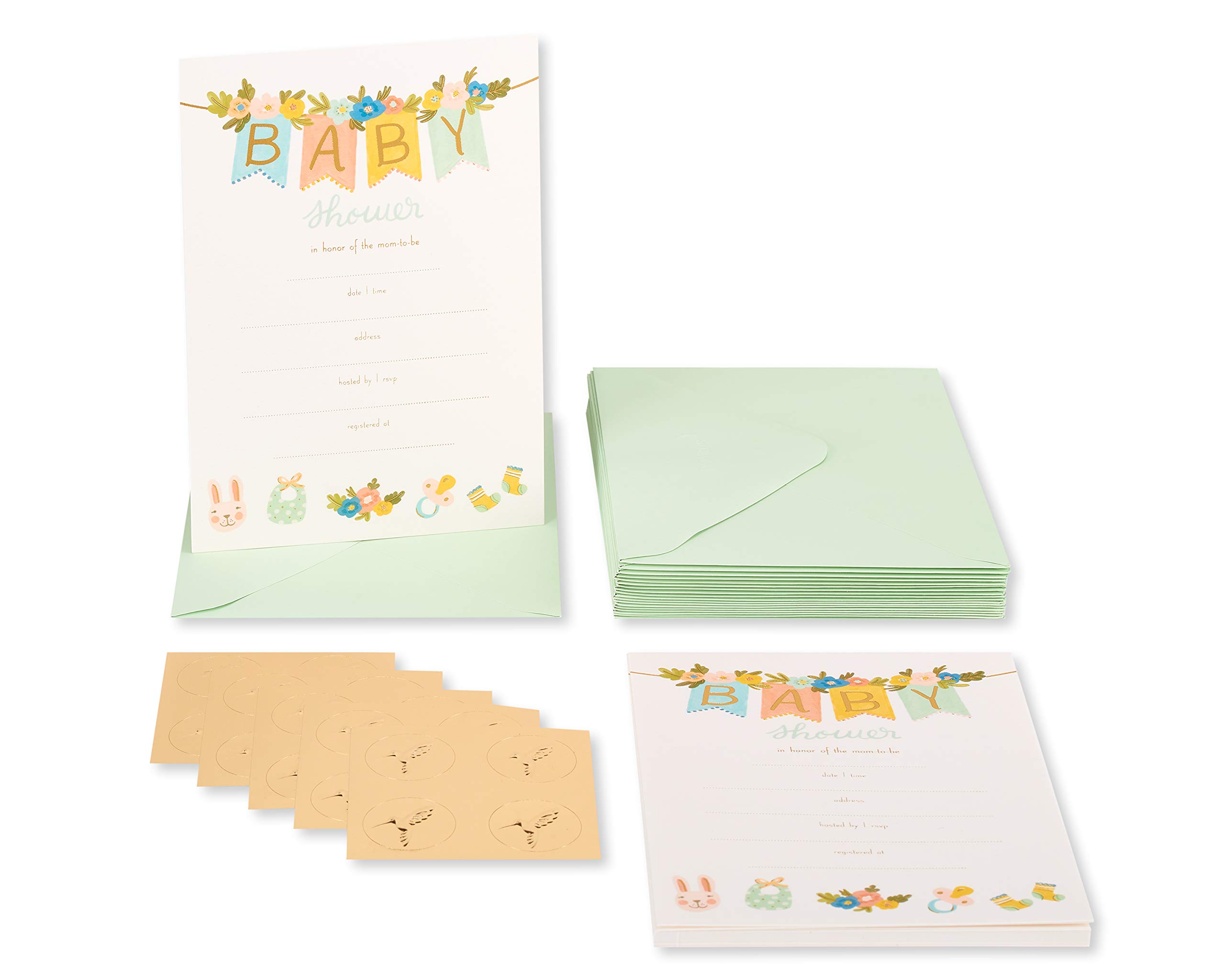 Papyrus Baby Shower Invitations, Banner (20-Count)
