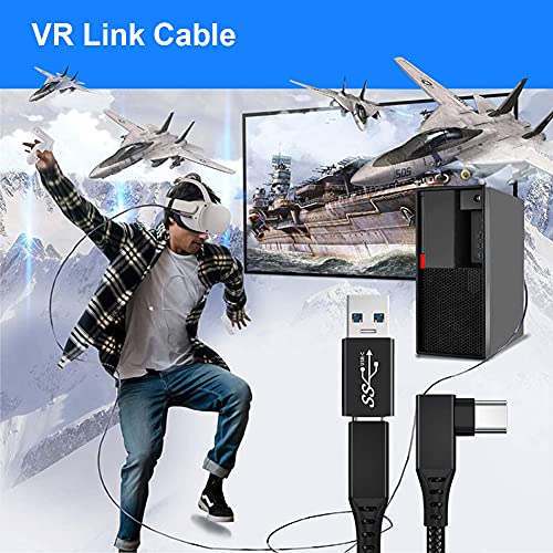 Saycker Link Cable Compatible for Oculus Quest 2, Fast Charing, PC Data Transfer USB for VR Headset and Gaming PC(Black#3M)
