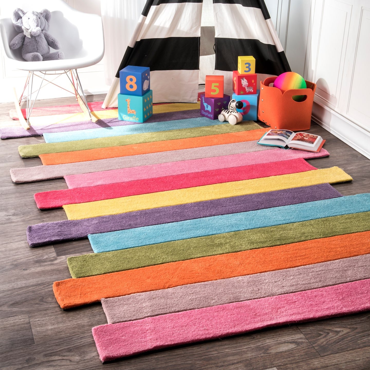 nuLOOM Hand Tufted pantone Area Rug, 6x9, Multi