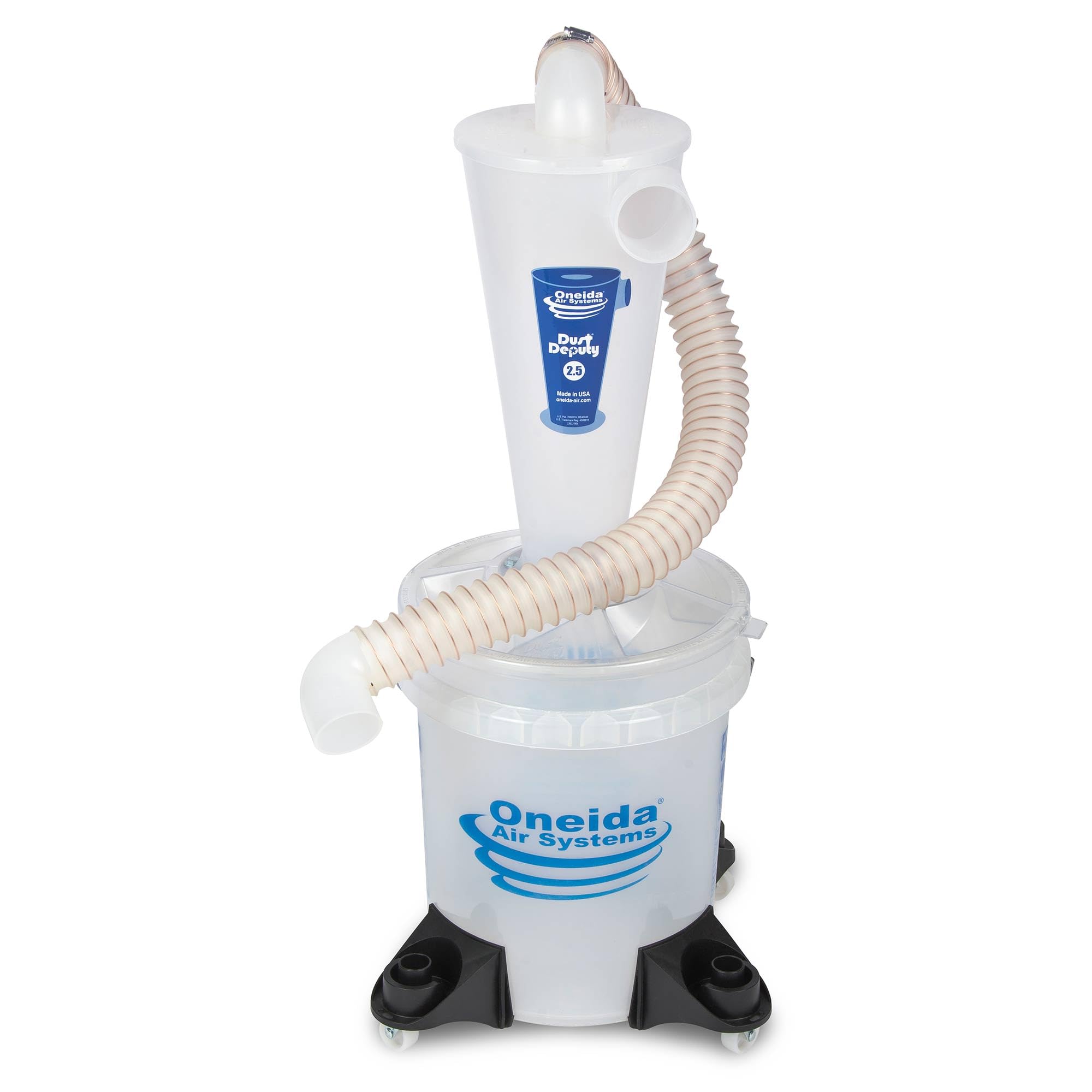Oneida Air Systems Dust Deputy Deluxe Cyclone Separator Kit with Collapse-Proof Buckets for Wet/Dry Shop Vacuums (DD Deluxe 5-Gal)