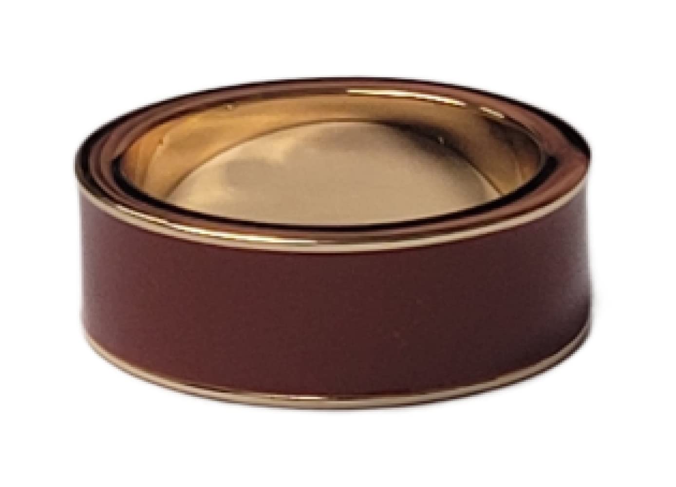 Tory Burch 88443 Tory Gold Tone/Mattone Burnt Orange/Red Enamel Inlay Women's Ring Size 6