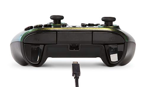 PowerA Enhanced Wired Controller for Xbox One - Cosmos Nova, gamepad, wired video game controller, gaming controller, Xbox One, works with Xbox Series X|S