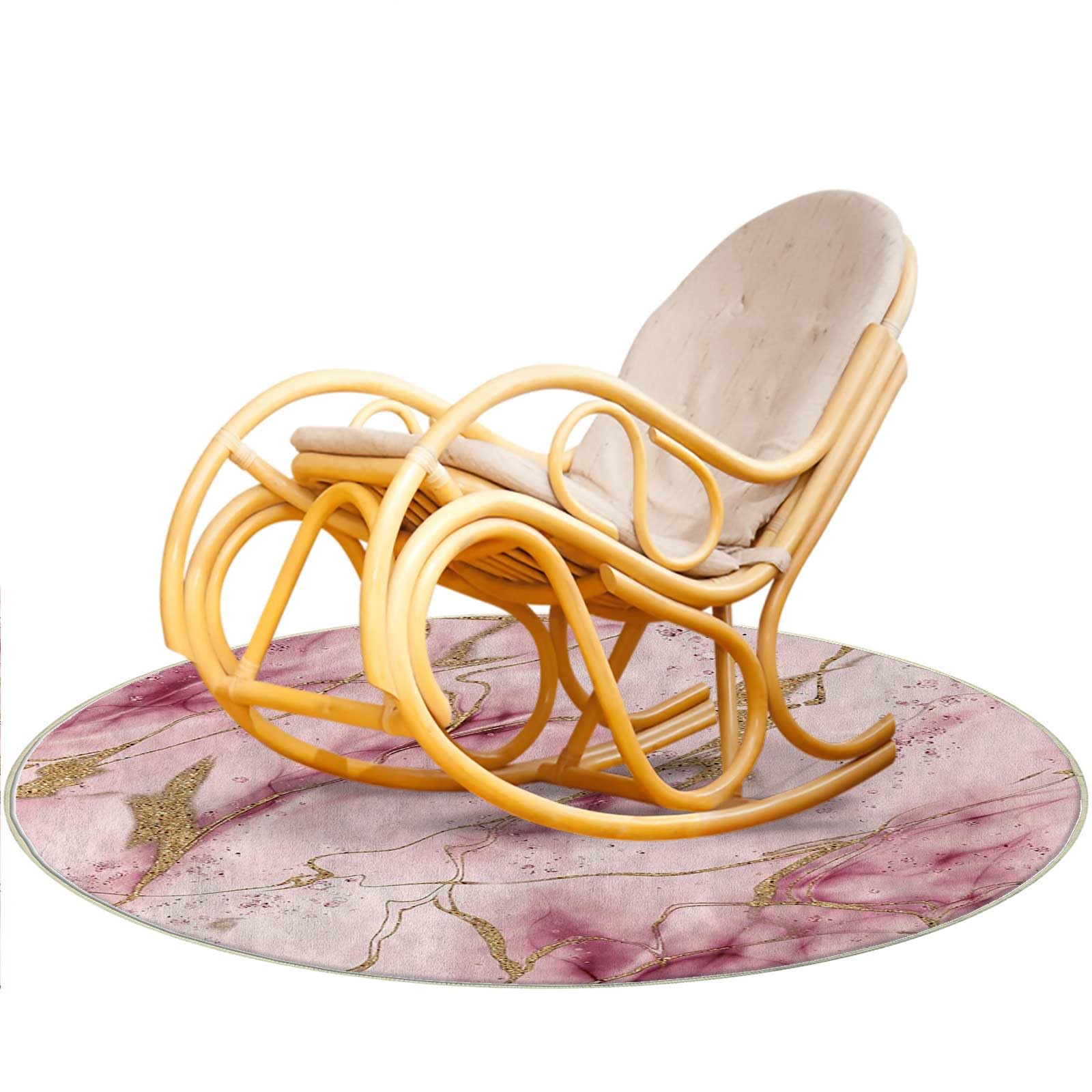 Round Office Chair Mat for Hardwood Floor Marble Premium Floor Protector Mat Abstract Luxury Art Office Chair Mat for Hardwood/Tile Floor 2 FT