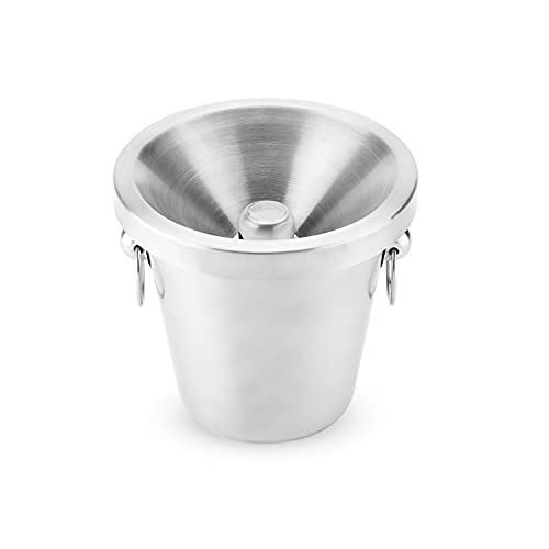 True Stainless Steel Spittoon for Wine, Whiskey, Cocktails, Alcohol Tasting Spit Cup â Savor, Set of 1, Silver Spitter
