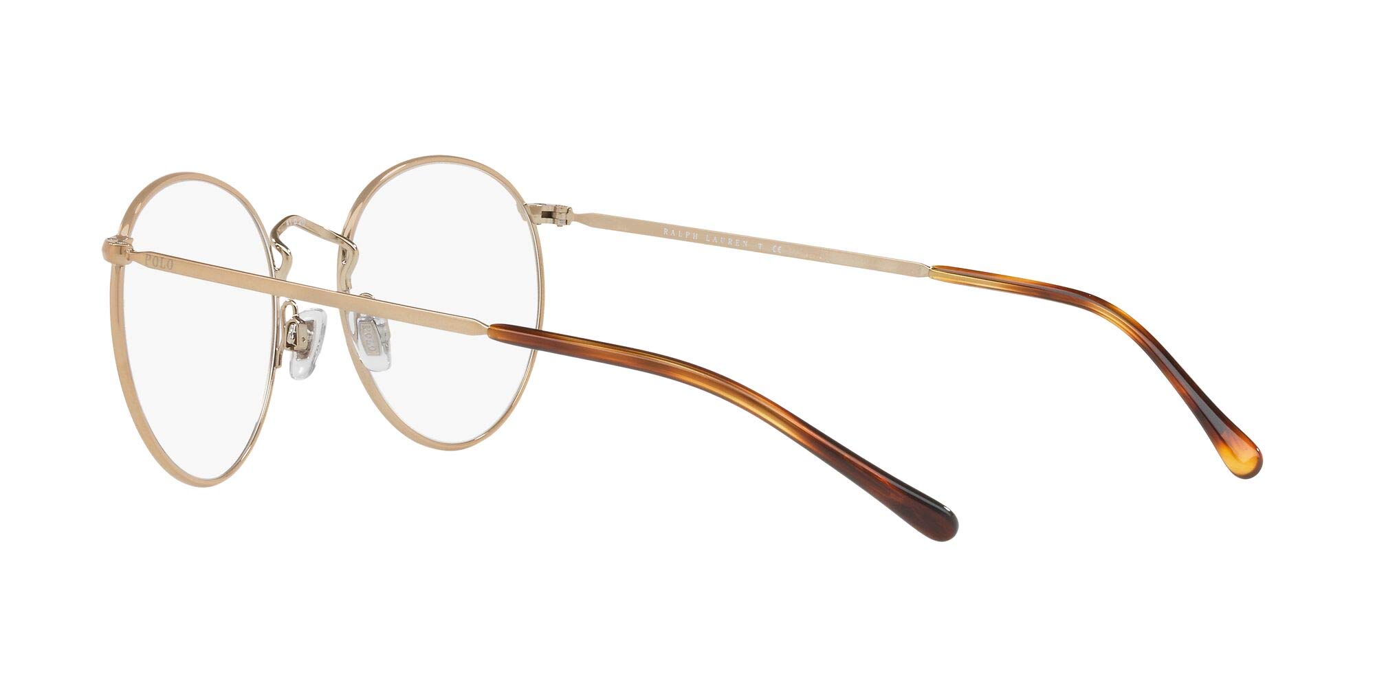Polo Ralph Lauren Men's PH1179 Round Prescription Eyewear Frames, Shiny Dark Rose Gold/Demo Lens, 48 mm