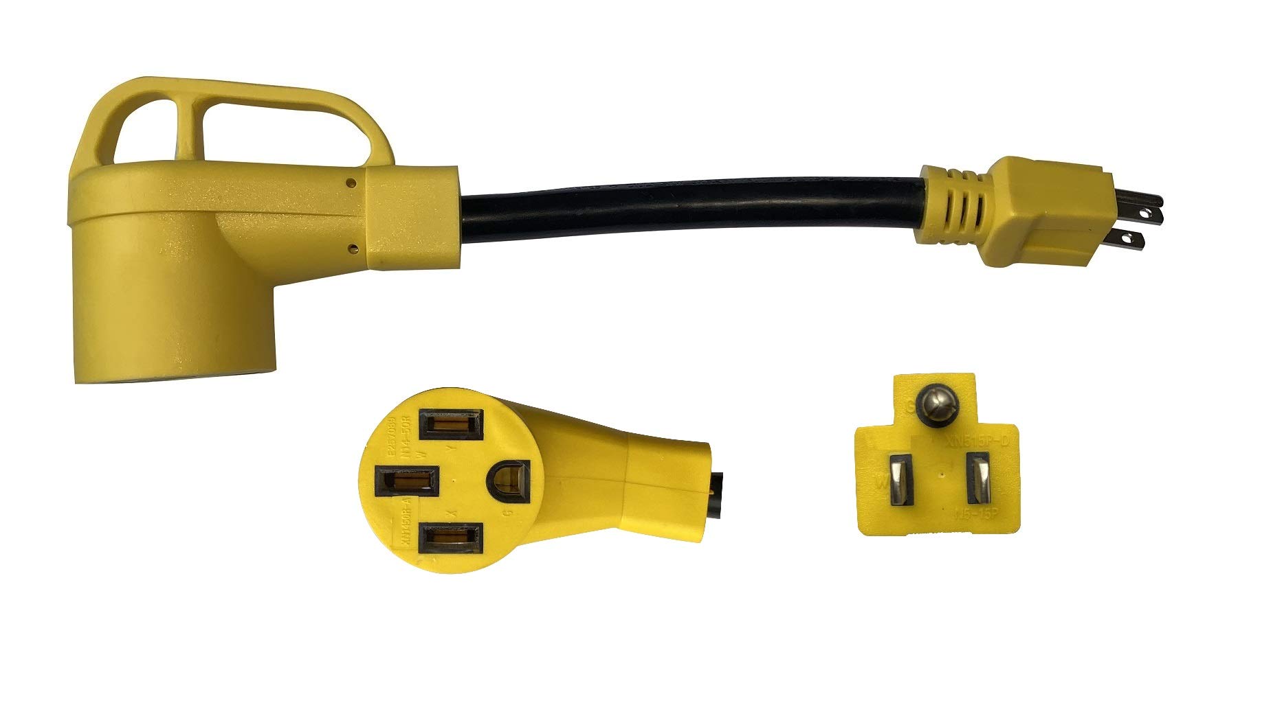 ONETAK NEMA 5-15P to 14-30R 120V 15 Amp Two Hots Bridged Welder Welding Power Cord Adapter Adaptor Connector Connecter