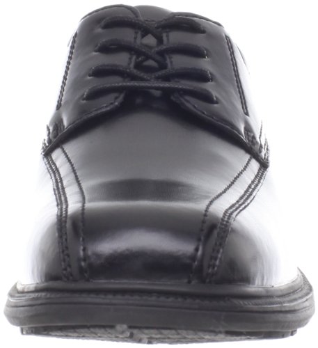 Nunn Bush Men's Bartole Street Bicycle Toe Oxford Lace Up with KORE Slip Resistant Comfort Technology, Black, 11 X-Wide US