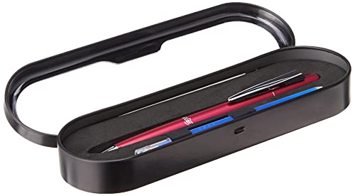 PILOT FriXion Ball LX Erasable, Refillable & Retractable Gel Ink Pen, Fine Point, Red Barrel, Blue Ink, Single Pen (34453)