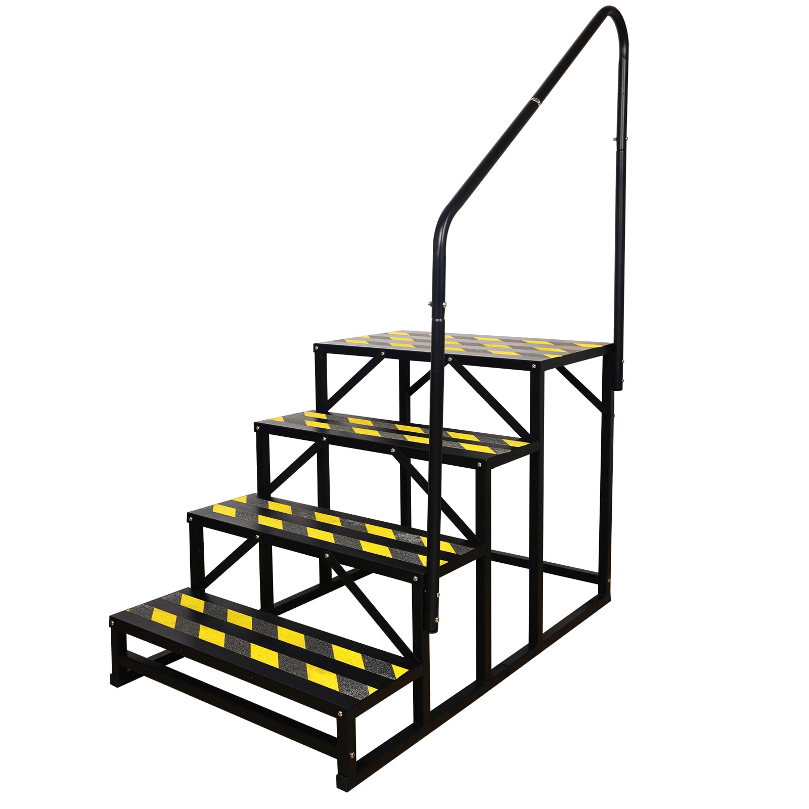 Tocretoare 2 Step Stairs with Handrail, Hot Tub Steps with Handrail, Portable Stairs Steps for 5th Wheel RV, Mobile Home Stairs Outdoor RV Step