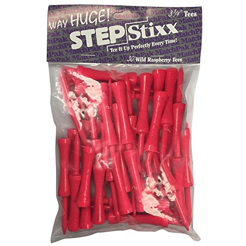 Pride Golf Tee 3-1/4" Way Huge STEPSTIXX Golf Tee (30 Count), Citrus Pink