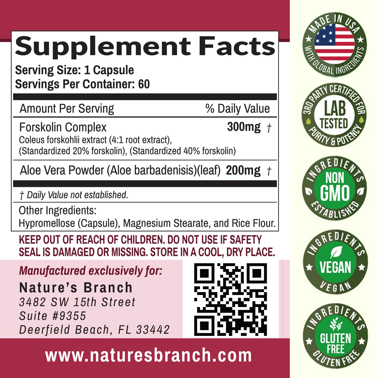 Premium 100% Ultra Pure Forskolin for Weight Loss Max Strength w/ 40% Standardized Coleus Forskohlii Root Extract Powder Belly Buster Supplement - Extreme Keto Advanced Boost Complex - 60 Diet Pills