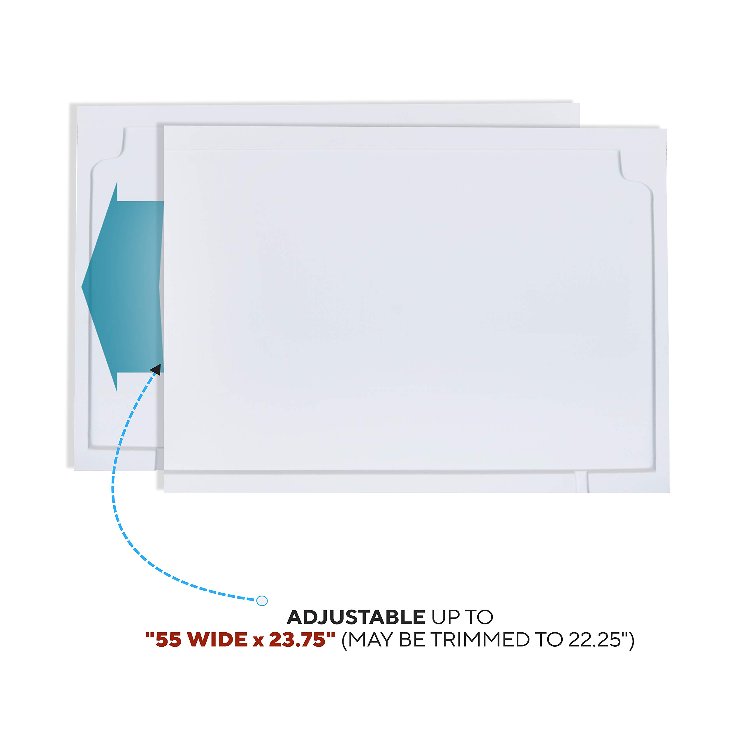Vance Trimmable Under Sink Tray for Base Cabinets from 39 to 55 inches | Protects Cabinets from Leaks and Spills | Adjustable Spill Guard for Kitchen and Bathroom Sinks