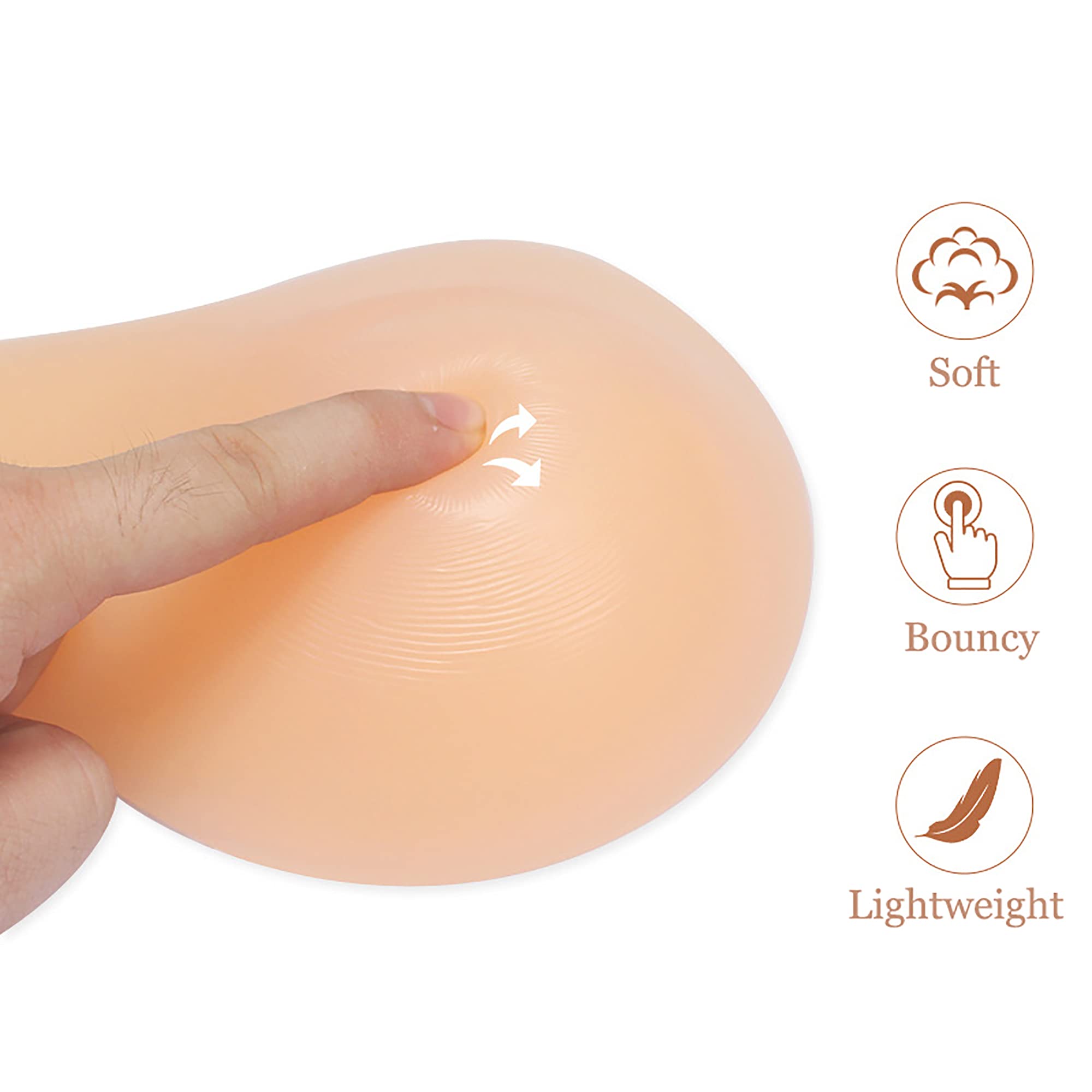 OMMITO Silicone Breast Form Mastectomy Prosthesis Bra Insert Pad Enhancer Crossdresser Transgender 1 Piece Right 210g