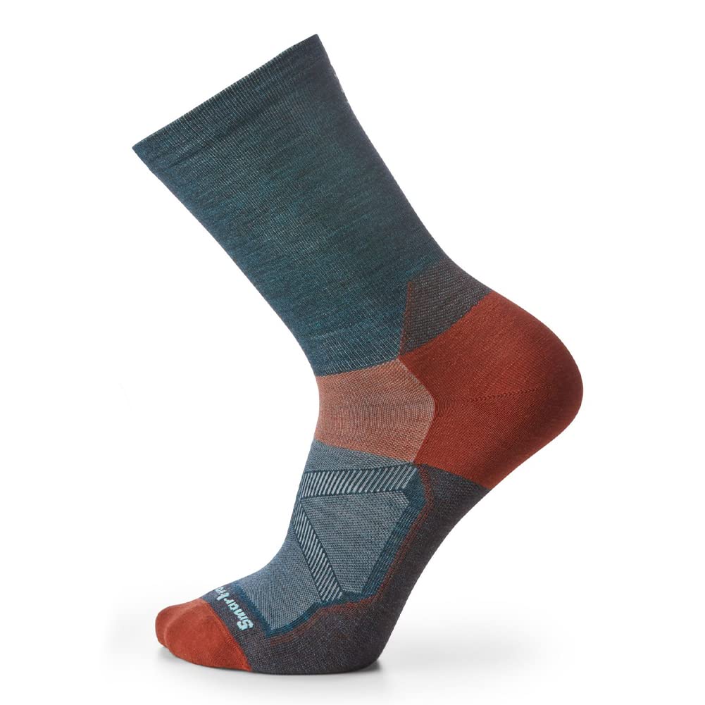 Smartwool Men's Bike Zero Cushion Merino Wool Crew Socks, Twilight Blue, Large