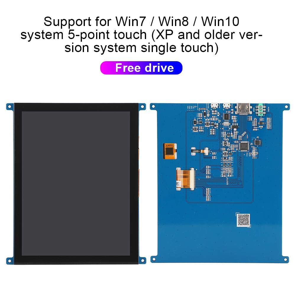 Portable Monitor, 8-inch Ultra-Thin Computer Monitor for Win7 / Win8 / Win10, HDMI Display for Raspbian/Ubuntu/Kodi / win10 / IOT, Full HD Touch Screen Display
