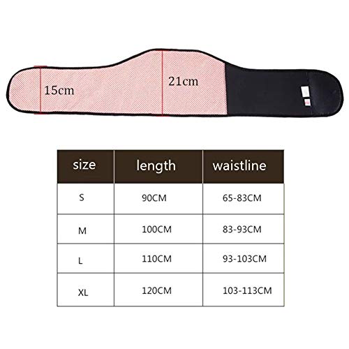 TANGIST Lumbar Brace Self-heating Back Support Belt Adjustable Pain Relief Spine Injury Light And Breathable Lower Back Belt Brace (Size : L)