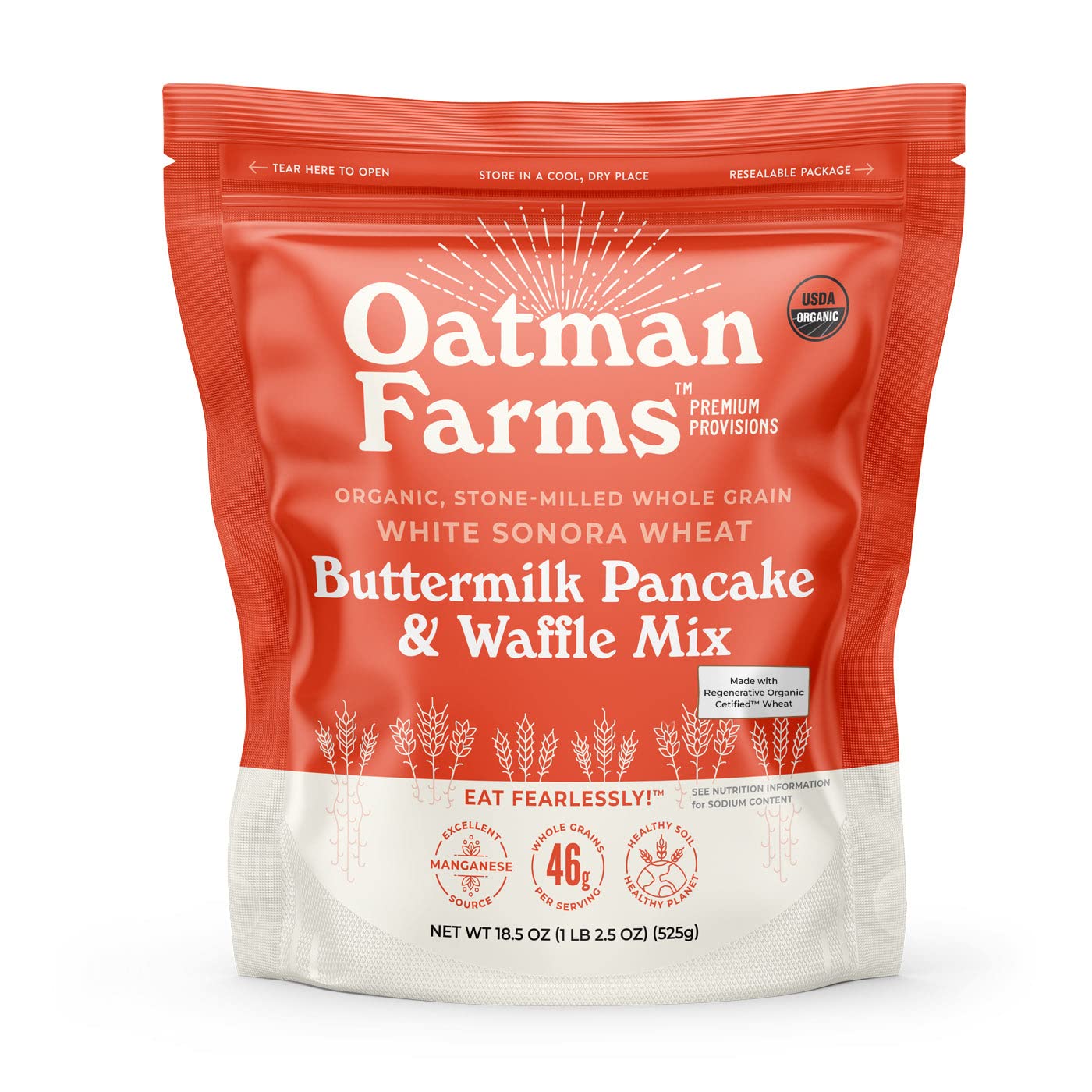 Organic Sourdough Bread & Pancake Mix - Regenerative Organic Certified Skagit 1109 & White Sonora Sourdough & Classic Buttermilk - Whole Wheat Bread Mix & Whole Wheat