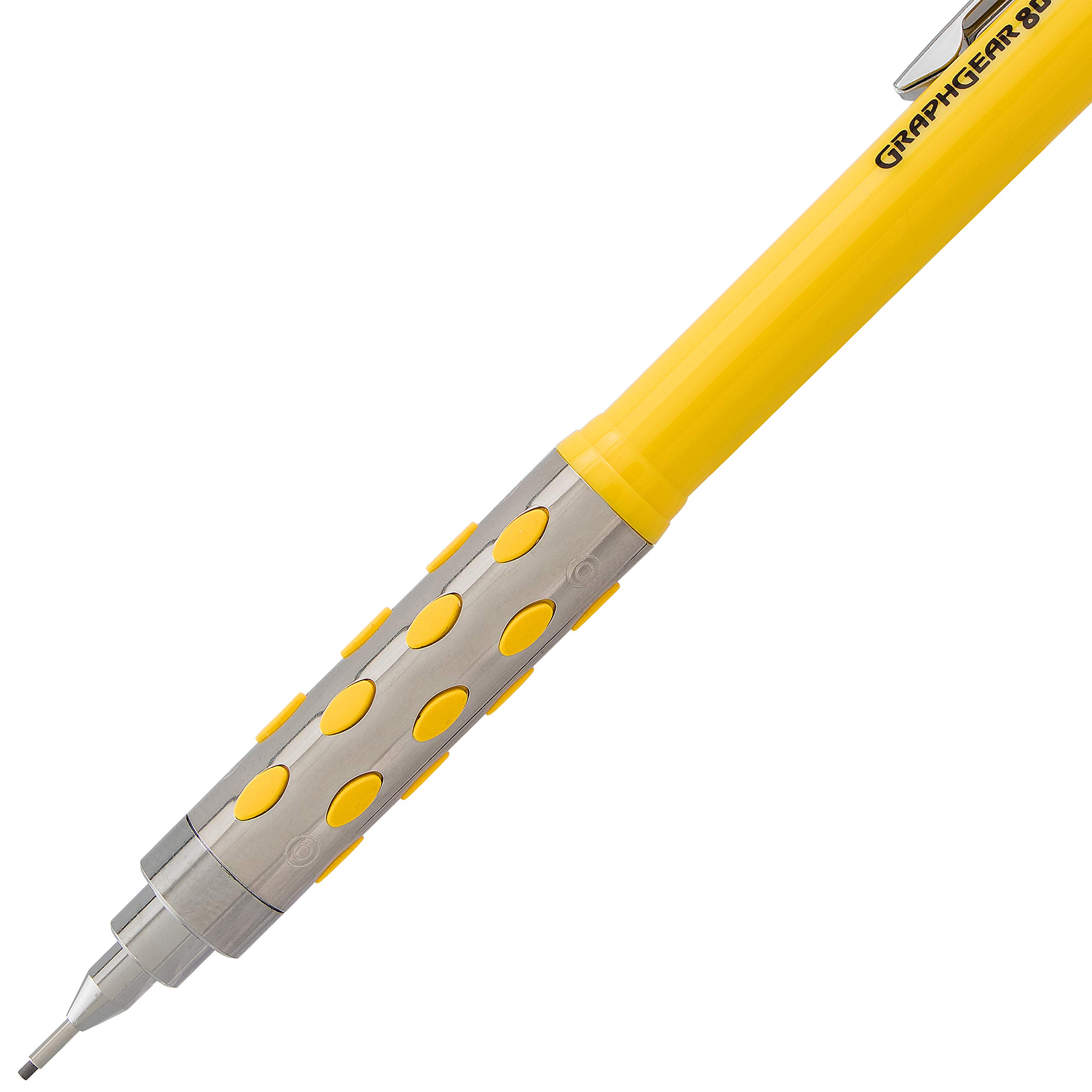 Pentel Graph Gear 800 Mechanical Drafting Pencil, 0.9mm, Yellow Barrel with Lead and Small Block Eraser (PG809LZBP)