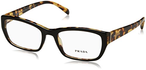 Prada PR 18OV - NAI1O1 Eyeglass Frame HERITAGE TOP BLACK/MEDIUM HAVANA w/DEMO LENS 52mm